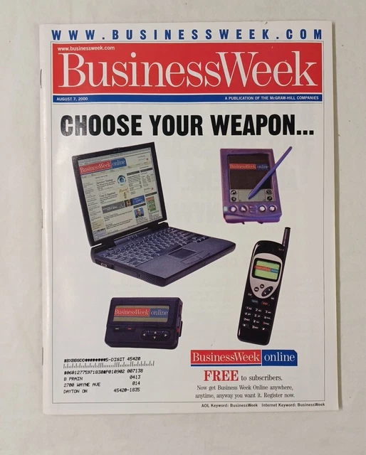 BUSINESS WEEK MAGAZINE August 7 2000 Politics News Government Finance ...