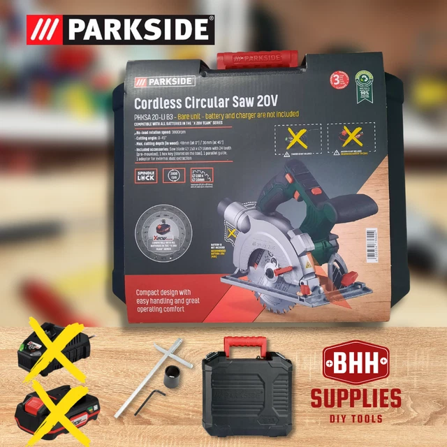 PARKSIDE CORDLESS CIRCULAR Saw 20V PHKSA 20 Li B3 - Bare Unit £57.50 ...