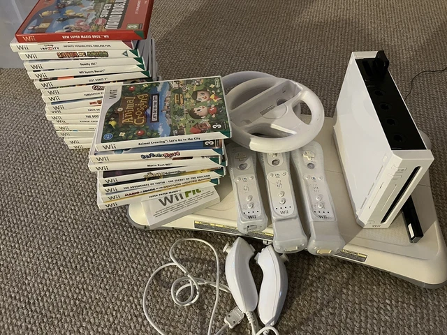 NINTENDO WII CONSOLE Bundle With 23 Games (incl Mario Kart, Animal Crossing) £50.00 - PicClick UK