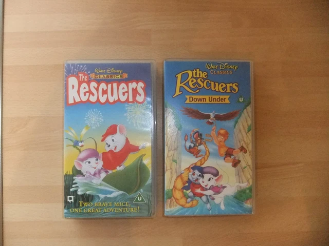 2 X WALT Disney Classics - The Rescuers / Rescuers Down Under Uk Pal ...