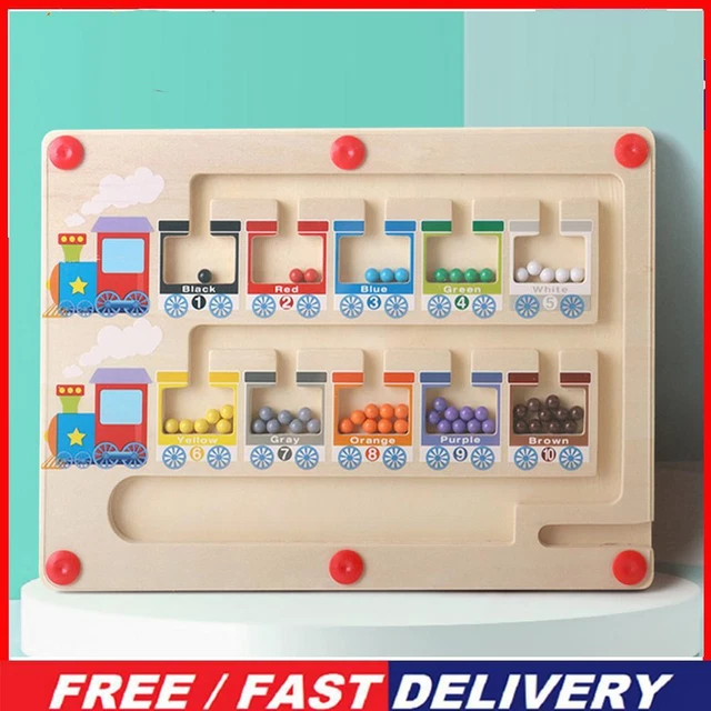MAGNETIC COLOR NUMBER Maze Board Interactive Games for Boys Girls ...
