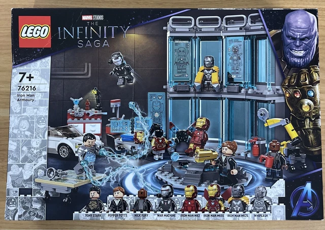 LEGO 76216 IRON Man Armory Marvel Studios Set saga infinito (nuovissimo ...