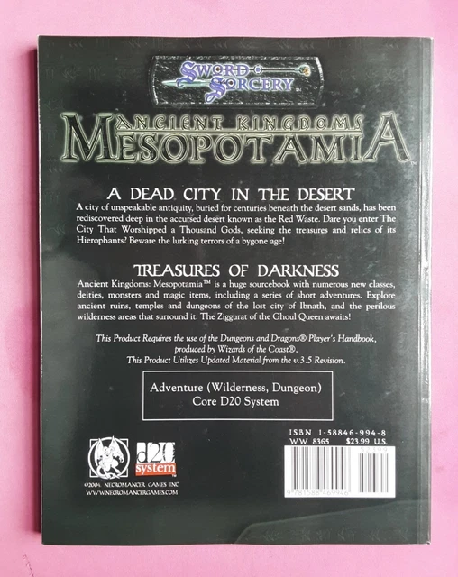 ANCIENT KINGDOMS MESOPOTAMIA - Necromancer Games Rpg D&D Osr ...