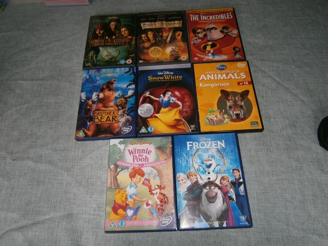 7 WALT Disney Dvds Childrens Films Snow White Frozen Brother Bear ...