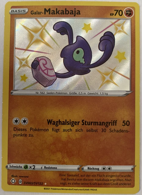 POKEMON GALAR-MAKABAJA BABY Shiny German SV065/SV122 Shining Destiny ...