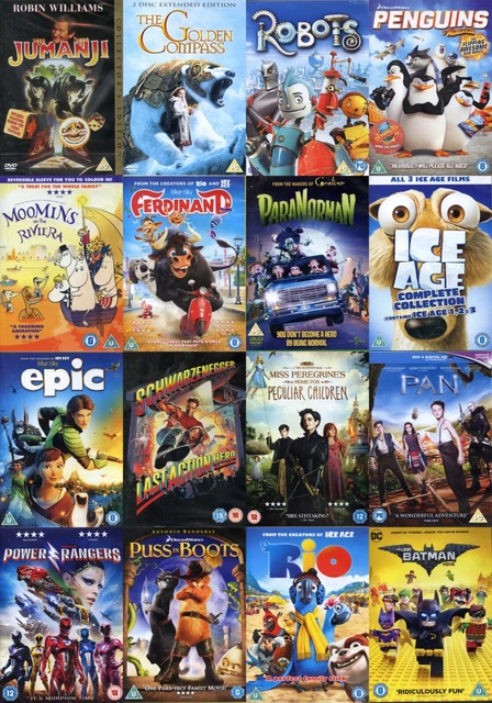DVD BUNDLE 16 Children's Films Lego Ice Age Epic Moomins Paranorman ...