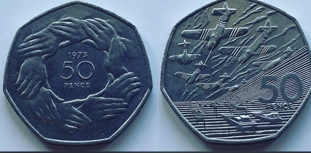 1973 EEC & 1994 D-Day 50p Fifty Pence Coin Rare - Set of 2 Coins $10.47 ...