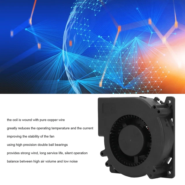CENTRIFUGAL BLOWER 12V 2A 3600RPM Dual Ball Bearing Air Blower Fan For ...