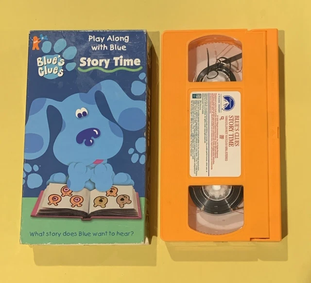 NICK JR. BLUE’S Clues Play Along With Blue Story Time VHS Tape Tested £ ...