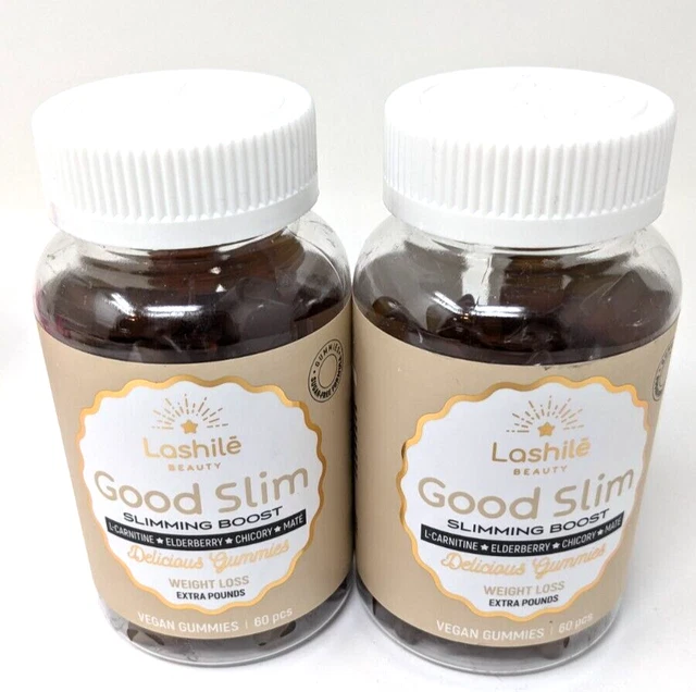 2 X LASHILÉ Beauty Good Slim Slimming Boost Vitamin Gummies 120 pcs Exp ...