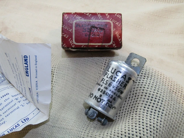 VINTAGE LUCAS FL5 Flasher Unit 6 Volt Fits Vintage Cars Motorcycles £35 ...