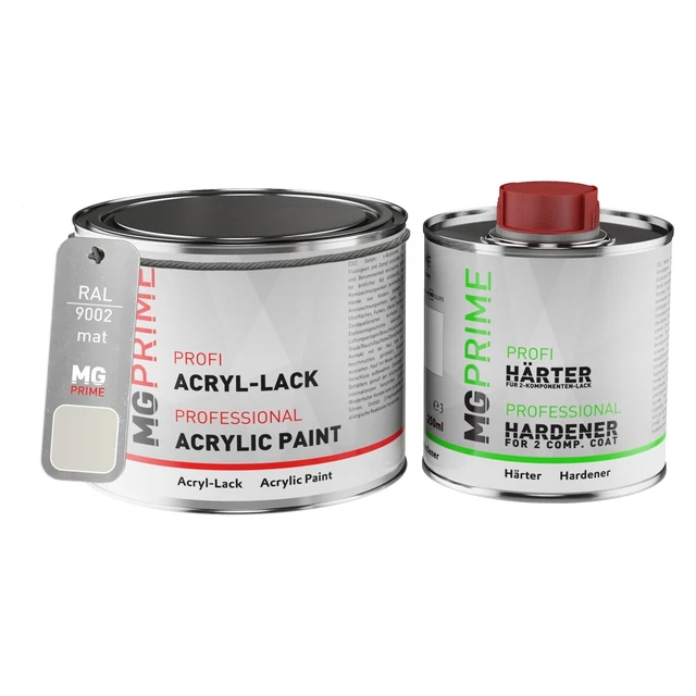 RAL 9002 BLANC gris Grey white Peinture acrylique mate Pot 0,75 litre ...