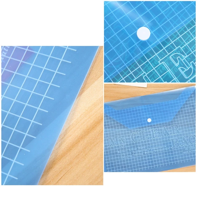 12PCS A4 FILE Document Holder Transparent Button Document Storage ...