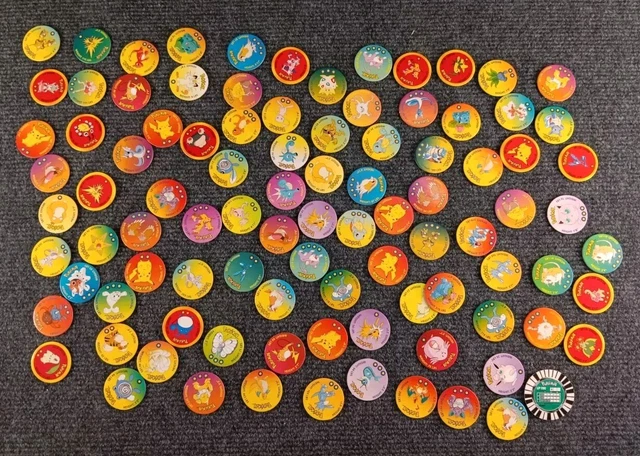 VINTAGE POKÉMON POG Battle Discs 1990s and 2000s Nintendo LOT of 95 See ...
