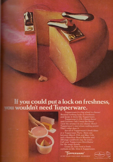 1968 TUPPERWARE GOUDA Cheese Vintage Print Ad 1960s $9.99 - PicClick CA