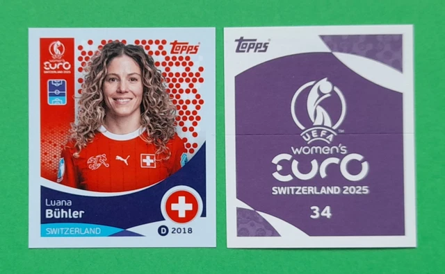 TOPPS, UEFA WOMEN´S EURO SWITZERLAND 2025 , 10 Sticker aus Liste ...