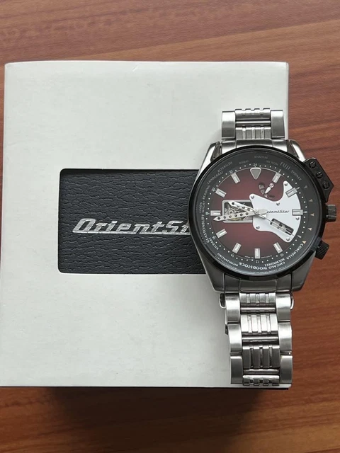 ORIENT STAR RETRO Future Guitar WZ0171DA Red Dial Automatic Watch ...