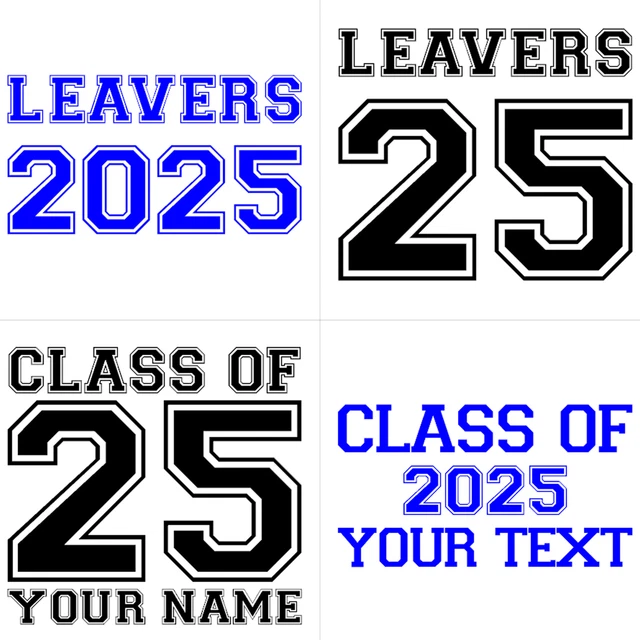 CLASS OF 2025 Leavers 2025 Custom Iron-On Transfers for Garments £1.99 ...