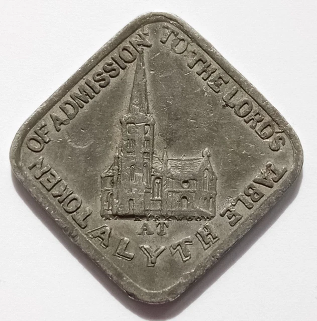 SCOTTISH CHURCH COMMUNION TOKEN ~ ALYTH PARISH CHURCH - PERTHSHIRE - Bz ...