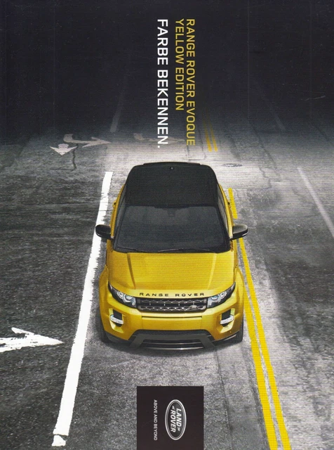 RANGE ROVER EVOQUE YELLOW EDITION Sondermodell Prospekt Brochure 2013 ...