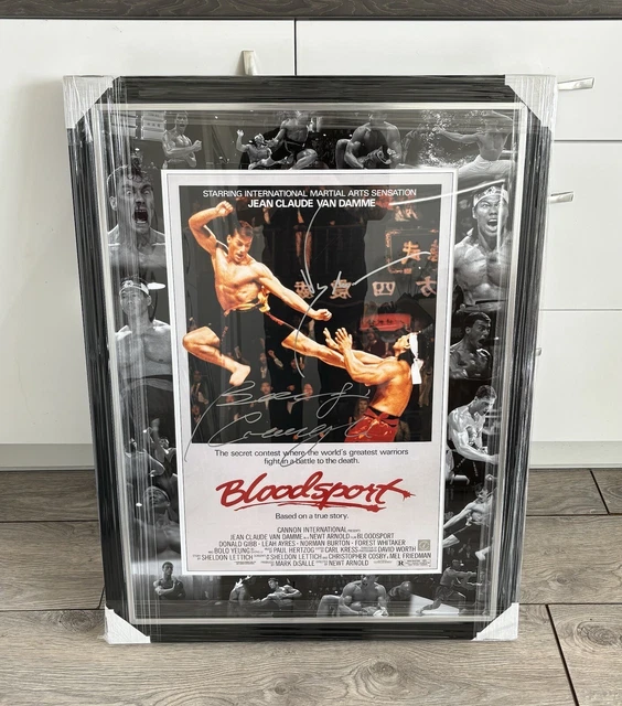 JEAN CLAUDE VAN Damme & Bolo Yeung Signed Bloodsport Framed A2 Poster ...