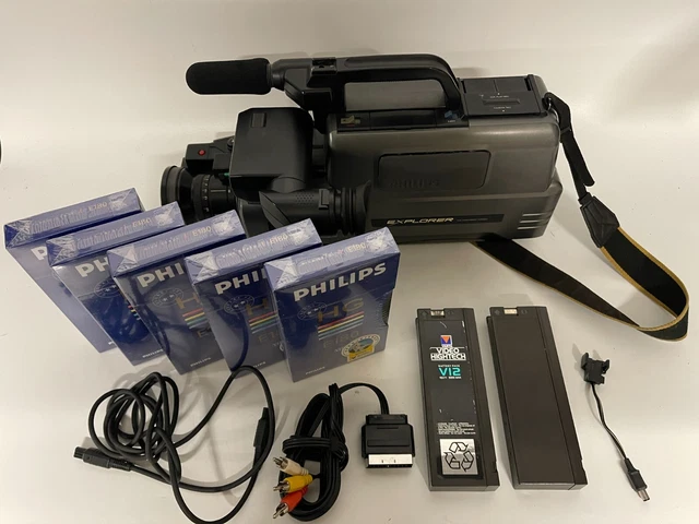 VINTAGE PHILIPS EXPLORER VKR6855 VHS Kamera im Originalkoffer - VHS EUR ...
