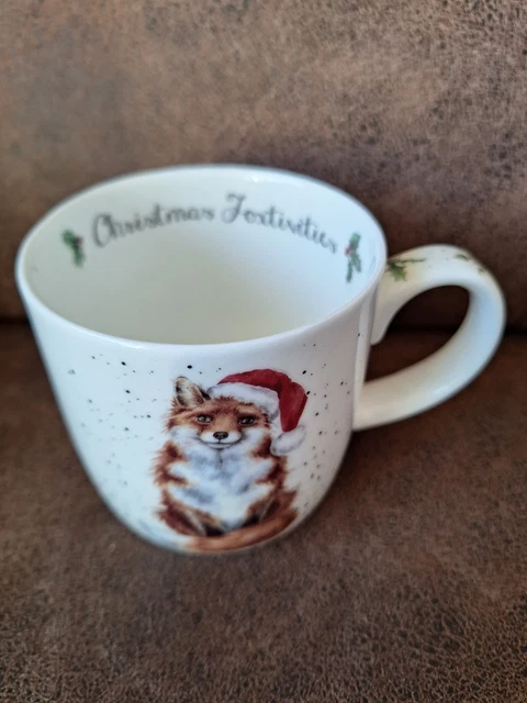 RARE ROYAL WORCESTER Wrendale Designs By Hannah Dale Fox Xmas Mug New £ ...