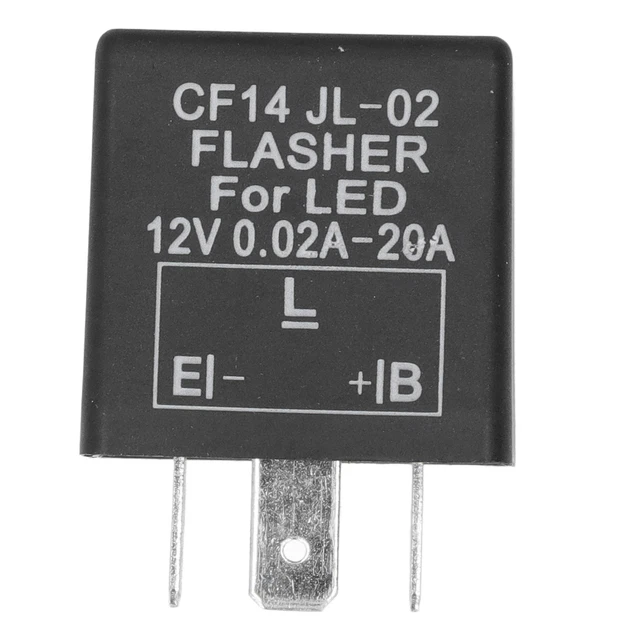 ELECTRONIC FLASHER RELAY CF14 LED Flasher Relay DC 12V Adjustable Flash ...