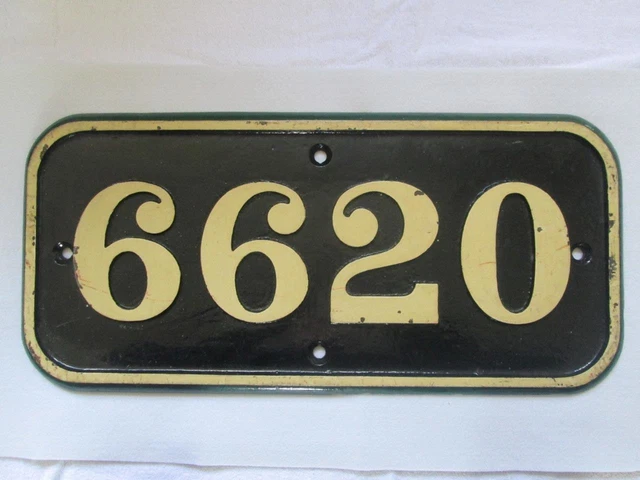 ORIGINAL GREAT WESTERN Railway Cast Iron Number Plate Steam Locomotive ...