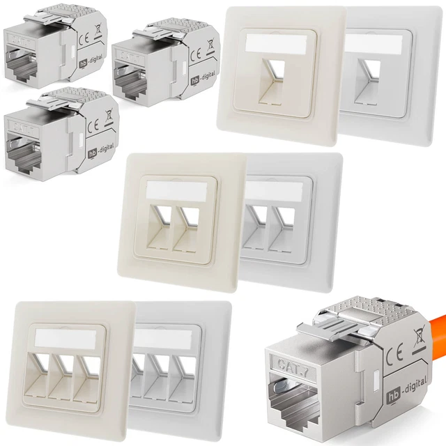 CAT 7 NETZWERKDOSE CAT7 Unterputz Datendose Anschlussdose LAN DSL ...