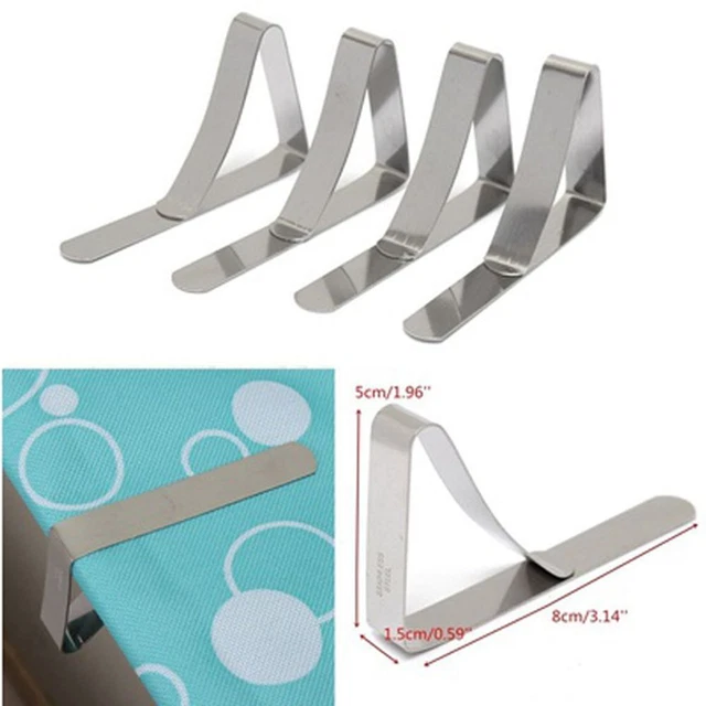 USEFUL WEDDING HOME Holder Clip Stainless Steel Tablecloth Clamp Table ...