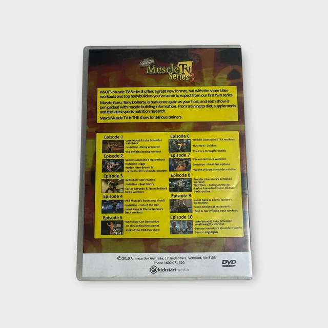 MAX'S MUSCLE TV Series 3 Masters of Bodybuilding Episodes 1-10 $26.95 ...