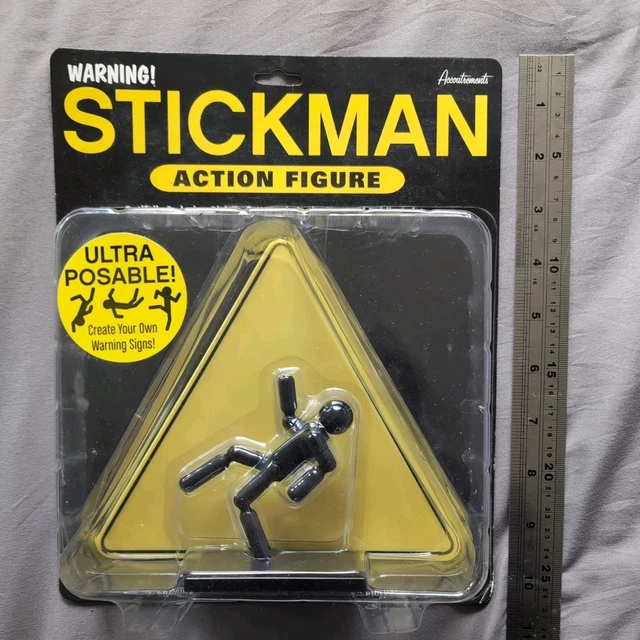 RARE POSEABLE WARNING Stickman Action Figure [Accoutrements] £19.99 ...