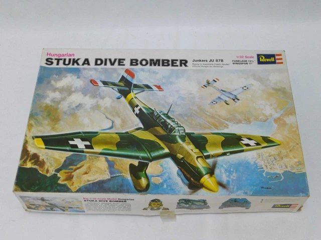 1/32 MONOGRAM REVELL Hungarian JU 87B STUKA DIVE BOMBER Plastic Model ...