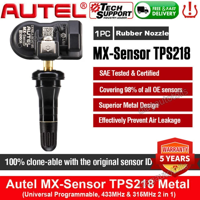 AUTEL TPMS SENSOR MX-Sensor 315MHz & 433MHz Programmable Universal ...