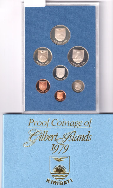 PROOF COIN SET 1979 Gilbert Islands Kiribati $1 50 - 1c Sealed Royal ...