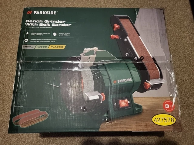PARKSIDE BENCH GRINDER With Belt Sander PSBS 240 C2 £59.99 - PicClick UK