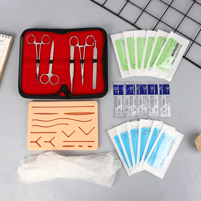 MEDICAL STUDENTS SUTURE Practice Kit Surgical Training With Skin Pad ...
