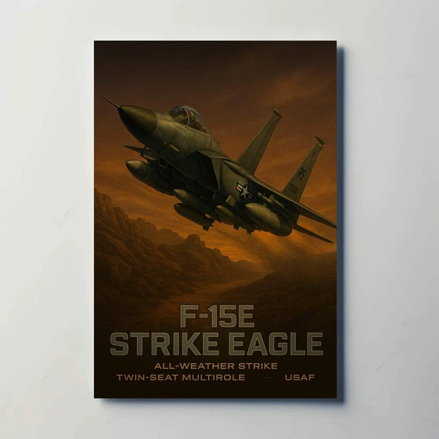 F-15E STRIKE EAGLE All-Weather Military Aviation Poster £16.84 ...