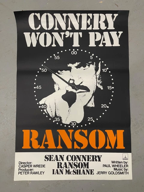 RANSOM 1976 ORIGINAL British Film Poster SEAN CONNERY IAN MCSHANE £4.99 ...