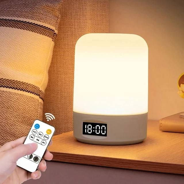 TOUCH TABLE LAMP Bedside Modern RGB Light Ambient LIght LED Bulb With ...