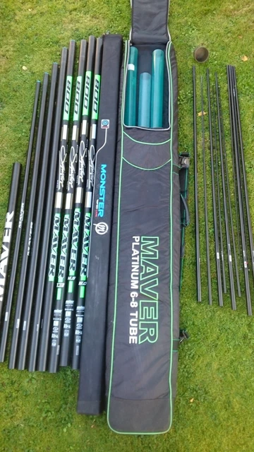 MAVER SIGNATURE 800 16m Fishing Pole with preston top kit case and 6-8 ...