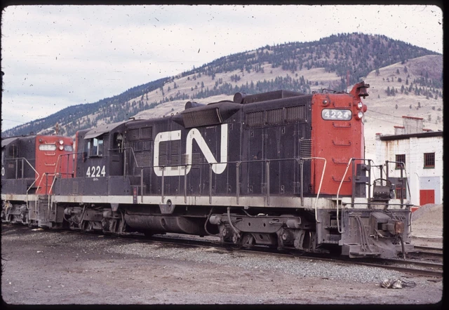 BH.DDB3.CN1089 ORIGINAL SLIDE Canadian National EMD GP9 #4224 at Kamloops, BC $7.00 - PicClick CA