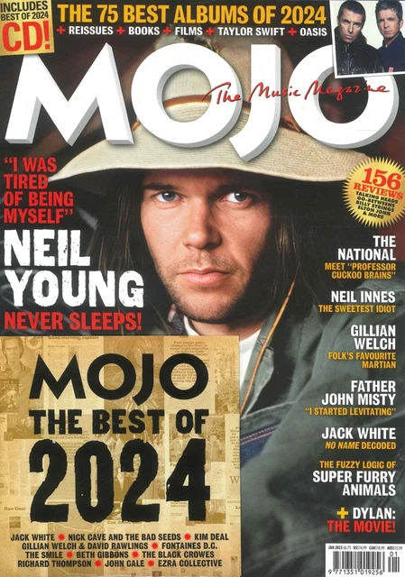 MOJO REVUE GRATUIT Best Of 2024 CD, Neil Young, Bob Dylan, Paul Weller ...