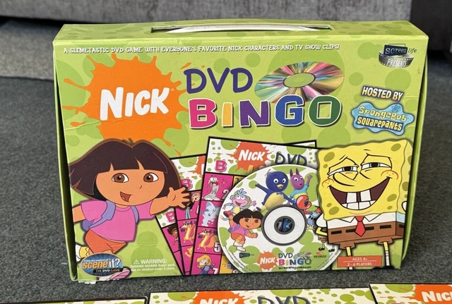 NICKELODEON NICK DVD Bingo Game 2-6 Players Ages 4 and Up Dora ...