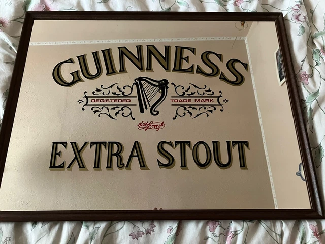 VINTAGE GUINNESS EXTRA Stout Mirror. £25.00 - PicClick UK