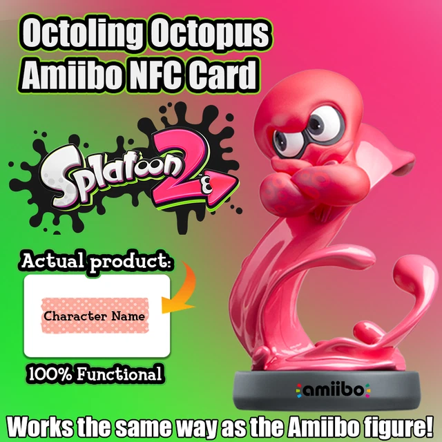 CARTE SPLATOON OCTOLING Octopus NFC Splatoon 2 & 3amibo 100 % ...