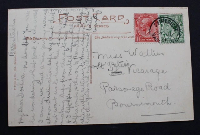 SWIMBRIDGE, BARNSTAPLE, DEVON 1921 postmark on a Lynmouth postcard to Miss. Dosh £2.49 - PicClick UK