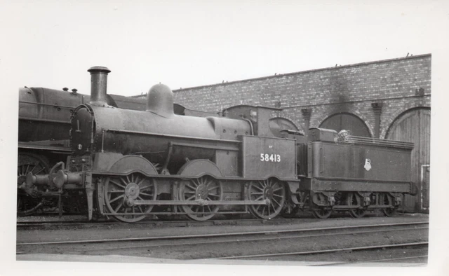 EX LNWR/LMS CLASS 2F 0-6-0 No 58413 @ CREWE WORKS on 24/1/54 R/PHOTO £1 ...