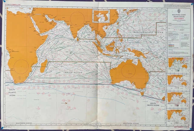 ADMIRALTY SEPTEMBER 5126 (9) ROUTEING CHART INDIAN OCEAN Map Maritime ...